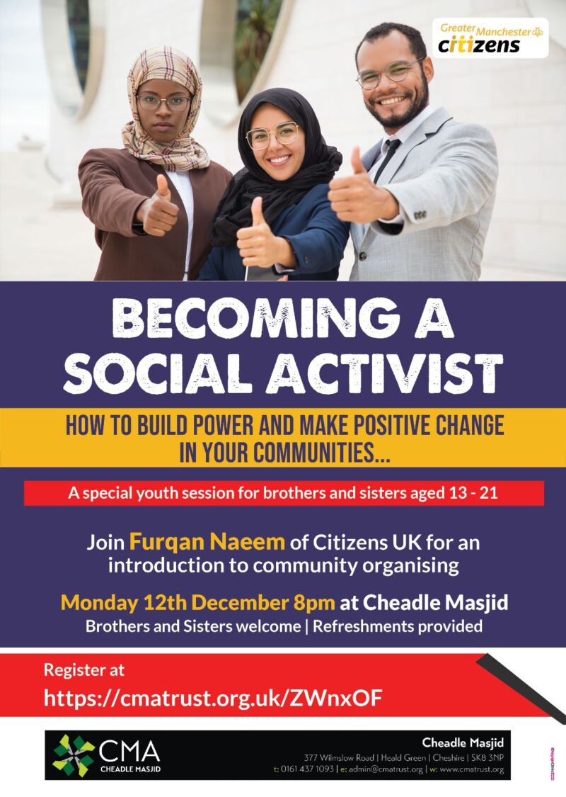 Youth - Becoming a Social Activist - Cheadle Masjid